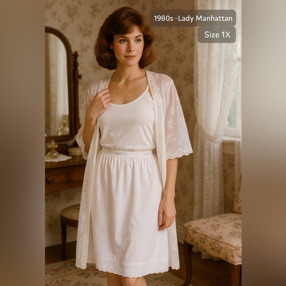 Lady Manhattan | Intimates & Sleepwear | Vintage Lady Manhattan White ...